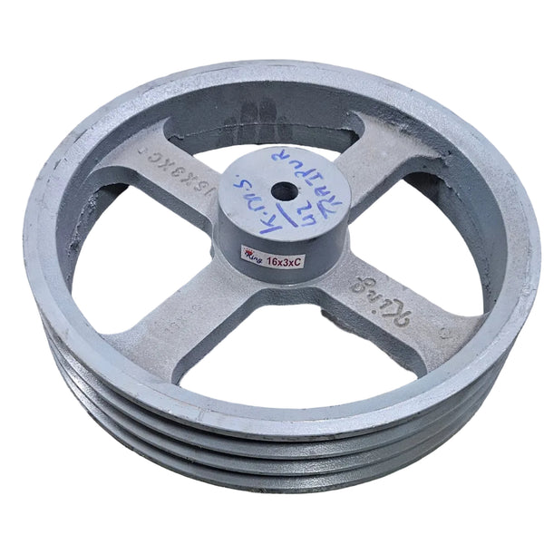 King V-Belt Pulley 16 Inch 3 Groove C Section | Spoke Cast Iron CI Pul ...